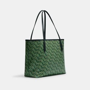 Coach | Bags | Nwt Coach Outlet City Tote With Coach Monogram Print ...